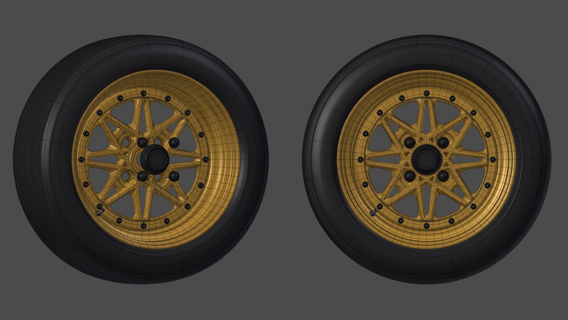 3d model work equip rim tyre