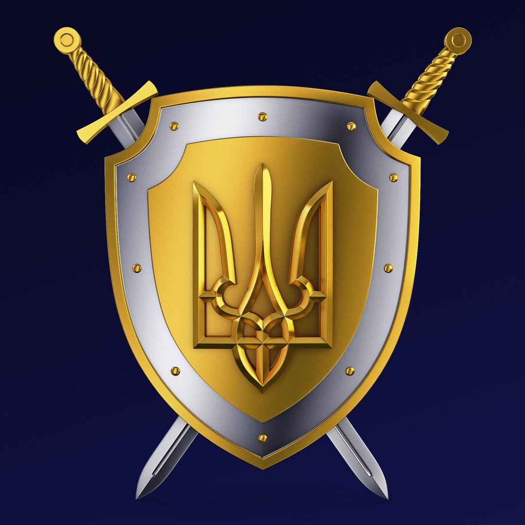 3D Coat of Arms of Ukraine M 1 - TurboSquid 1883971
