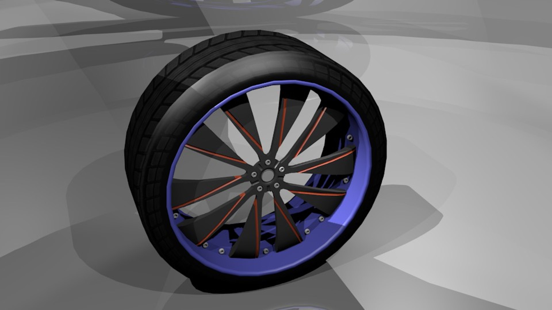 3d Model Car Wheel 3