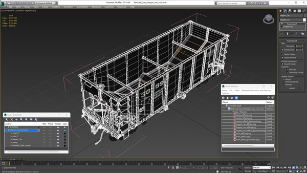 modelo 3d Tolva cuádruple de ferrocarril - TurboSquid 2152620