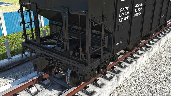 modelo 3d Tolva cuádruple de ferrocarril - TurboSquid 2152620