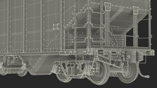 modelo 3d Tolva cuádruple de ferrocarril - TurboSquid 2152620
