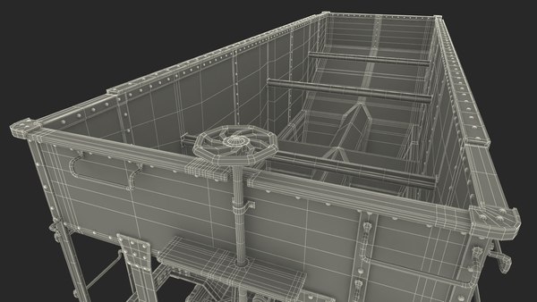 modelo 3d Tolva cuádruple de ferrocarril - TurboSquid 2152620