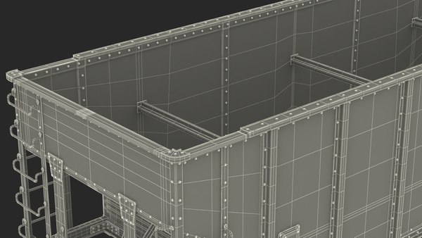modelo 3d Tolva cuádruple de ferrocarril - TurboSquid 2152620