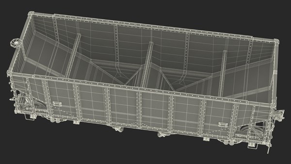 modelo 3d Tolva cuádruple de ferrocarril - TurboSquid 2152620