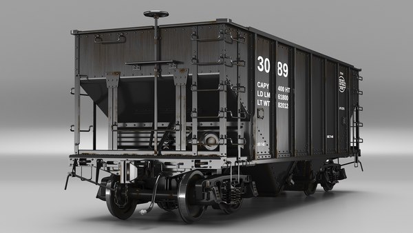 modelo 3d Tolva cuádruple de ferrocarril - TurboSquid 2152620