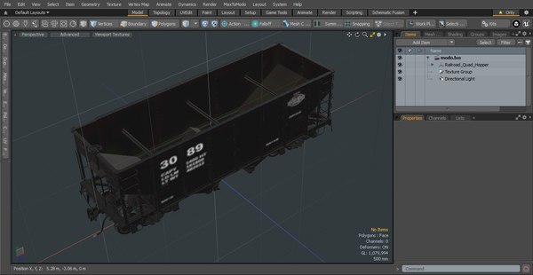 modelo 3d Tolva cuádruple de ferrocarril - TurboSquid 2152620