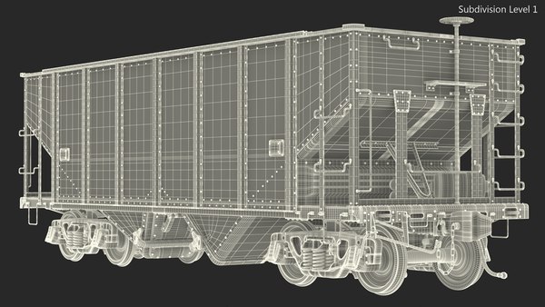 modelo 3d Tolva cuádruple de ferrocarril - TurboSquid 2152620