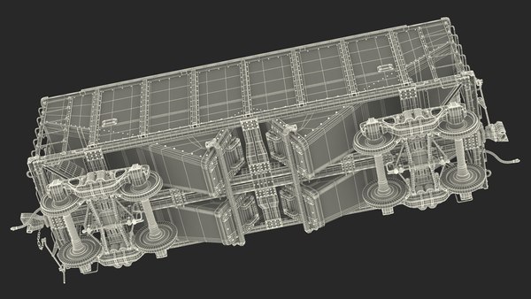 modelo 3d Tolva cuádruple de ferrocarril - TurboSquid 2152620