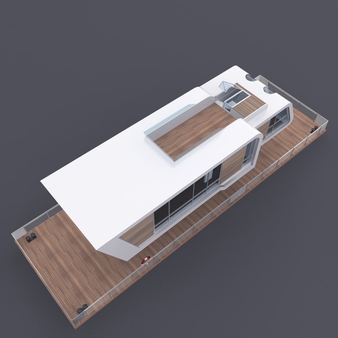 3d boat house model