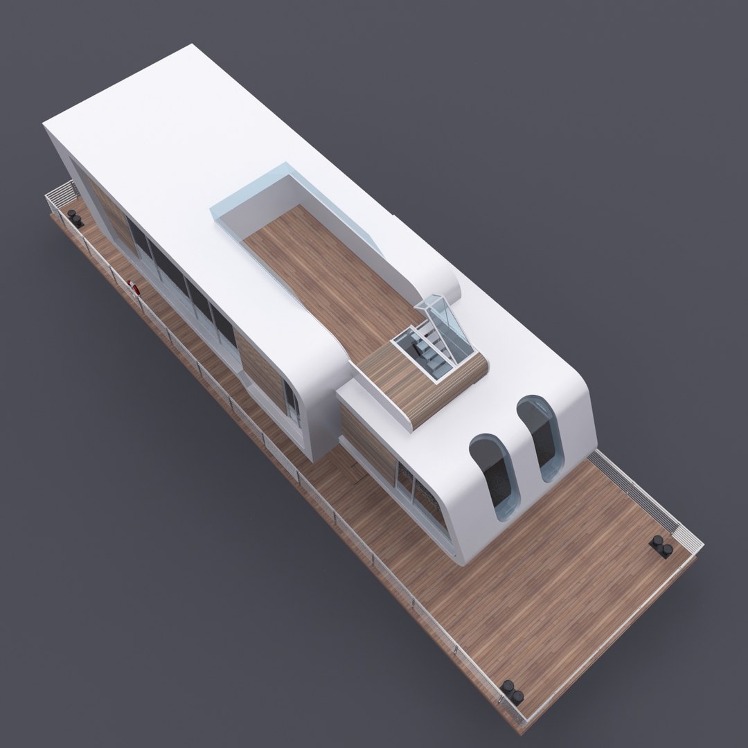 3d boat house model