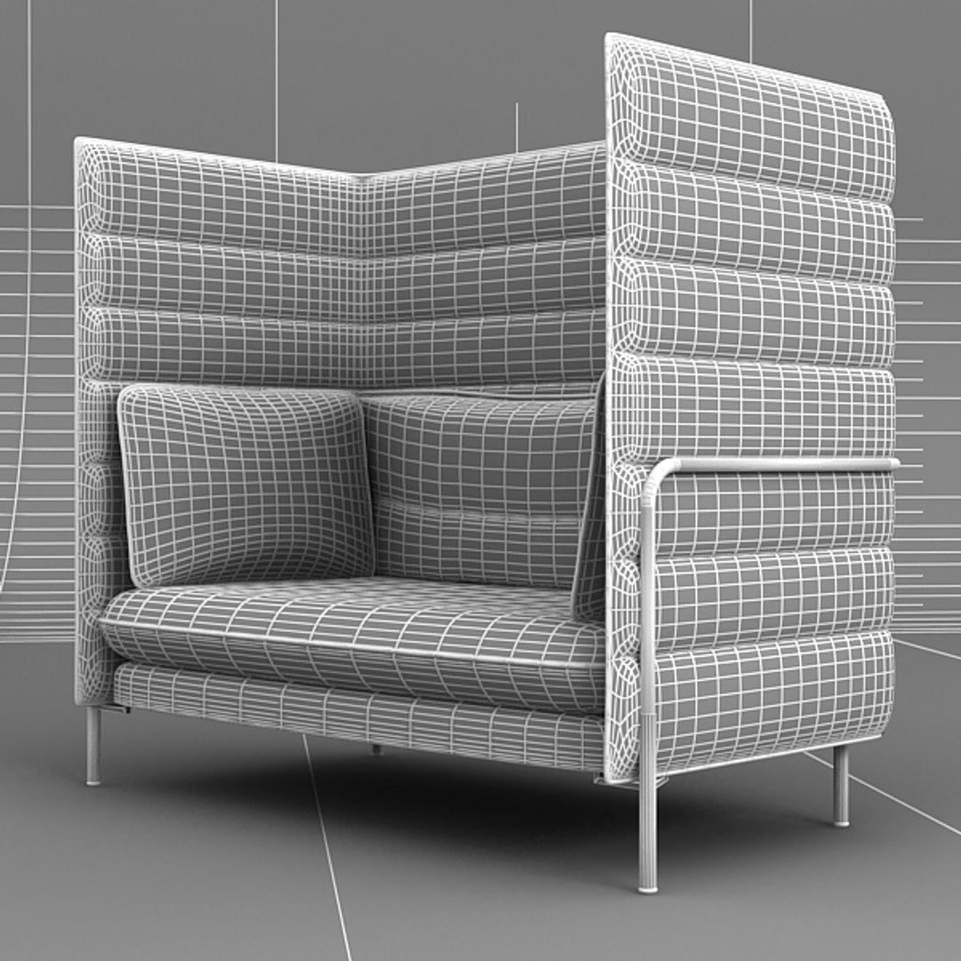 3d Vitra Alcove Chair