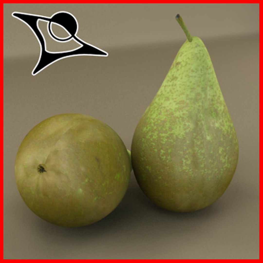 3d pear modeled