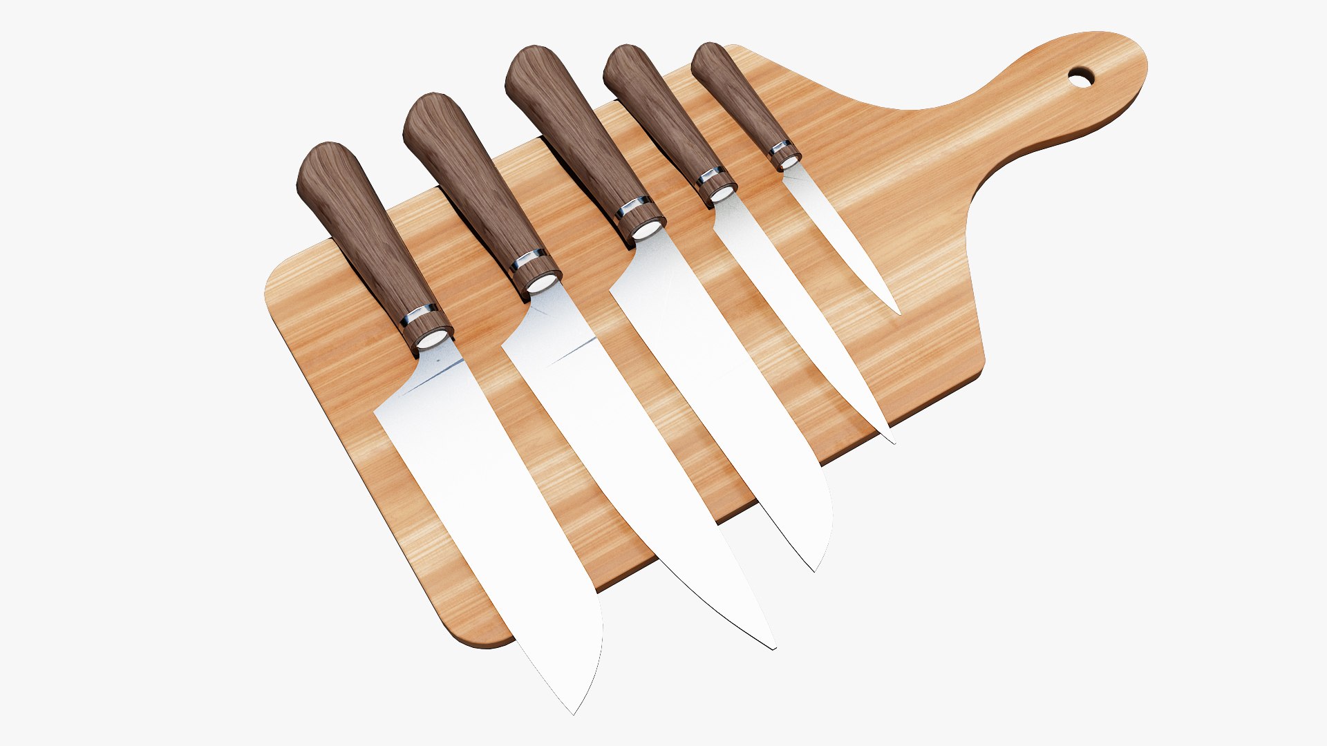 Kitchen Knife Set 3D Model - TurboSquid 1795034
