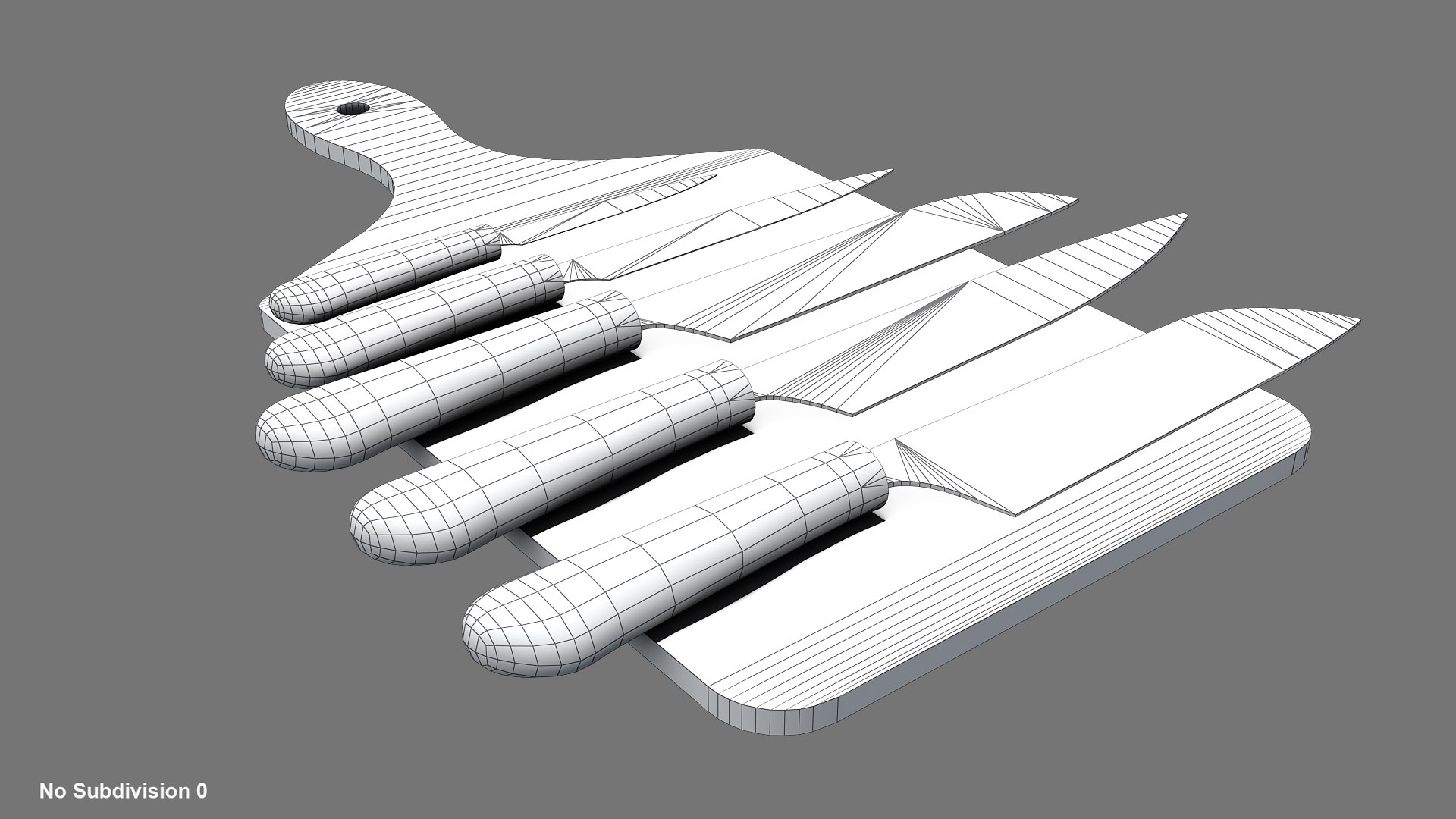 Kitchen Knife Set 3D Model - TurboSquid 1795034