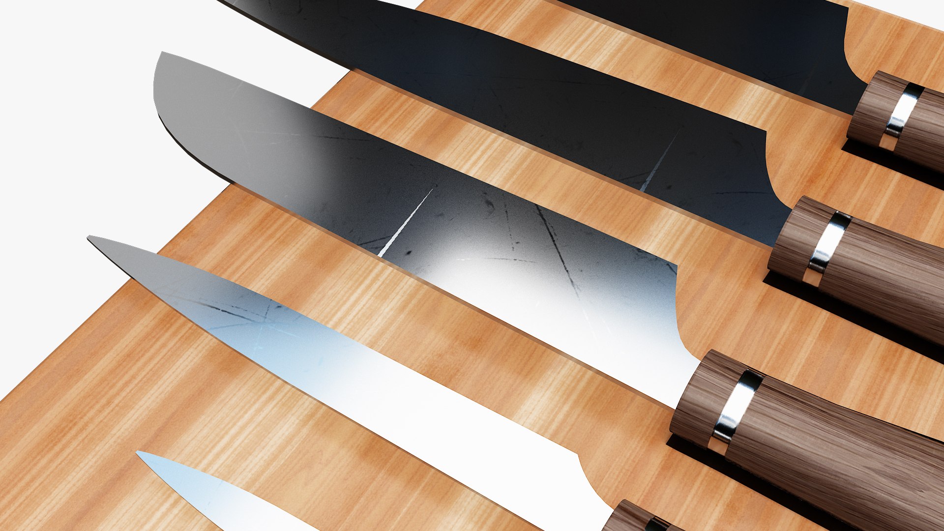 Kitchen Knife Set 3D Model - TurboSquid 1795034