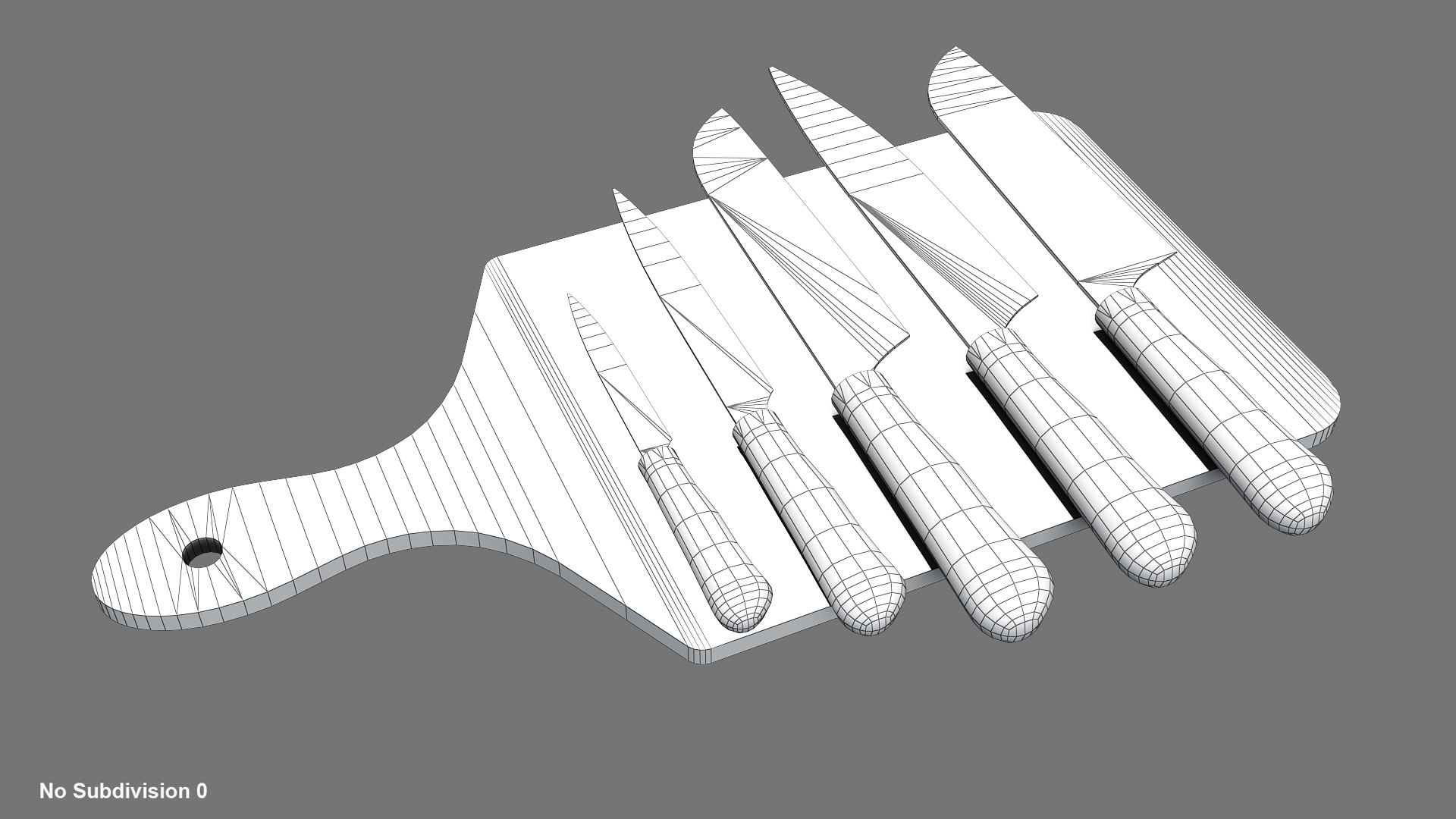 Kitchen Knife Set 3D Model - TurboSquid 1795034
