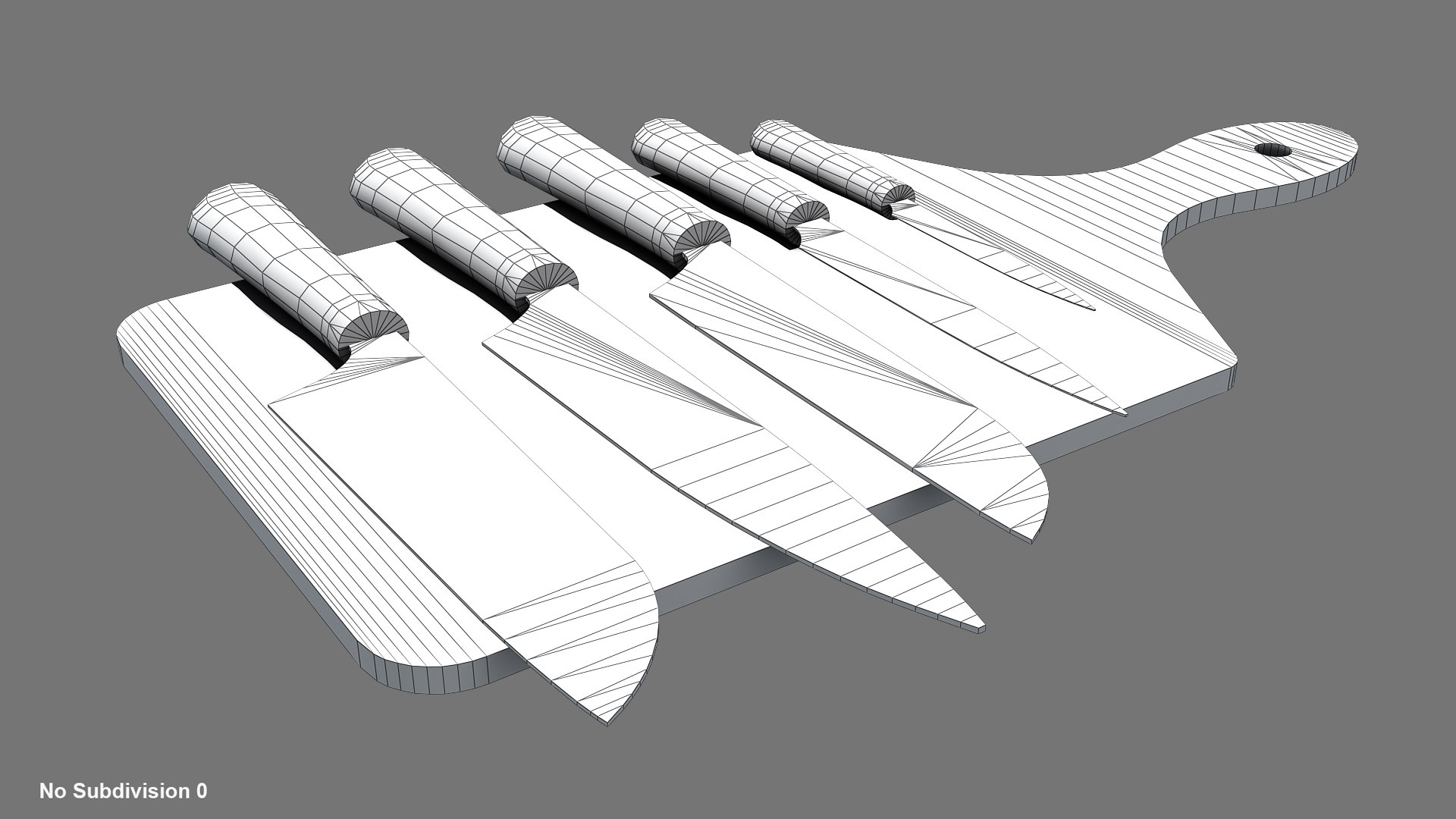 Kitchen Knife Set 3D Model - TurboSquid 1795034