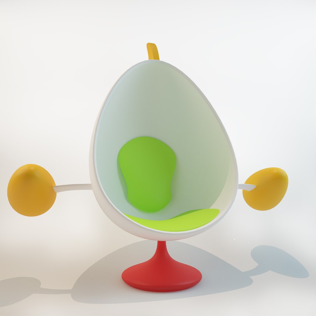 Cartoon Space Chair Model - TurboSquid 1544678