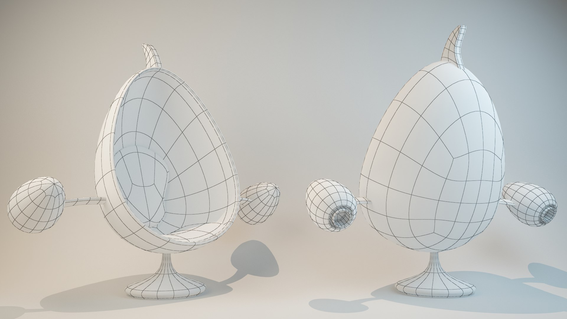 Cartoon Space Chair Model - TurboSquid 1544678