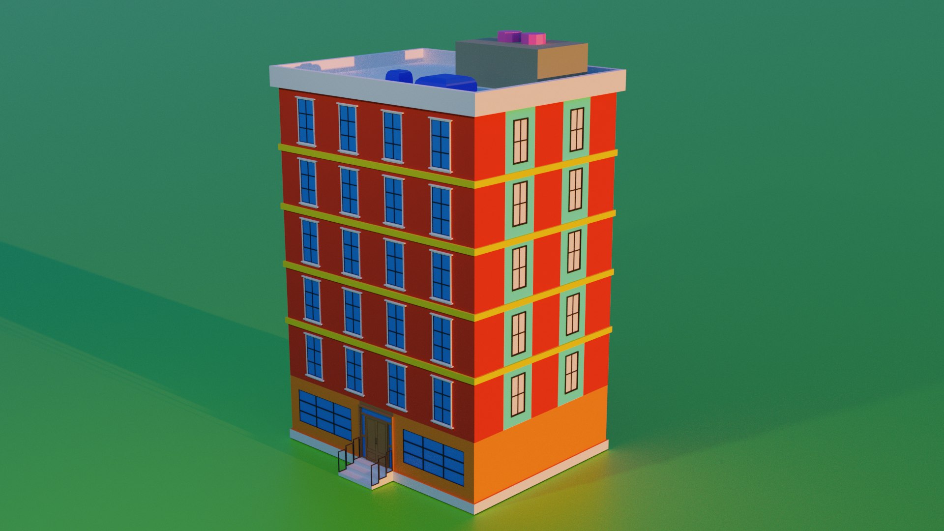 Low Poly Urban Building 3D Model - TurboSquid 2132313