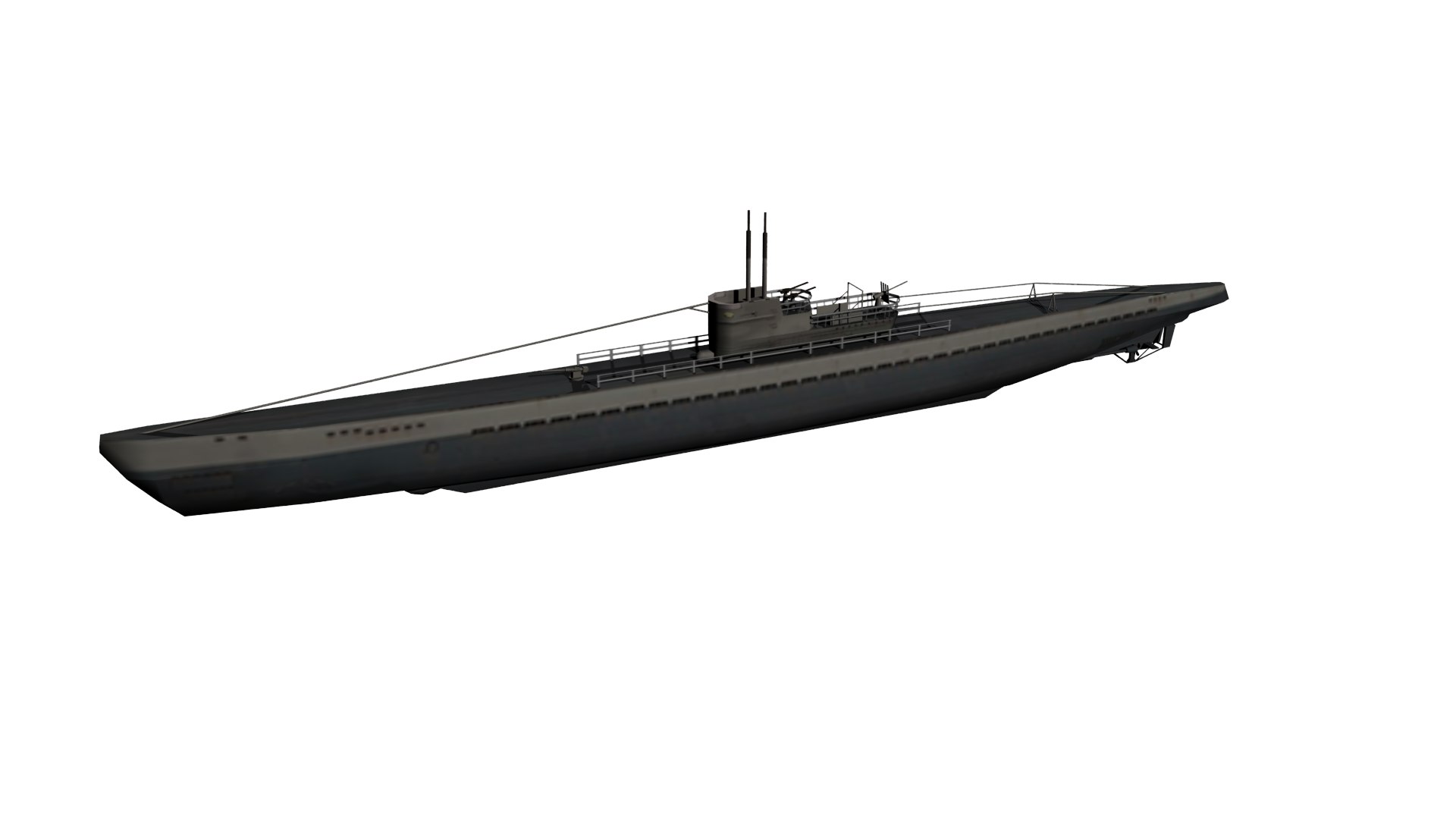 3d Model German U-boat Ix