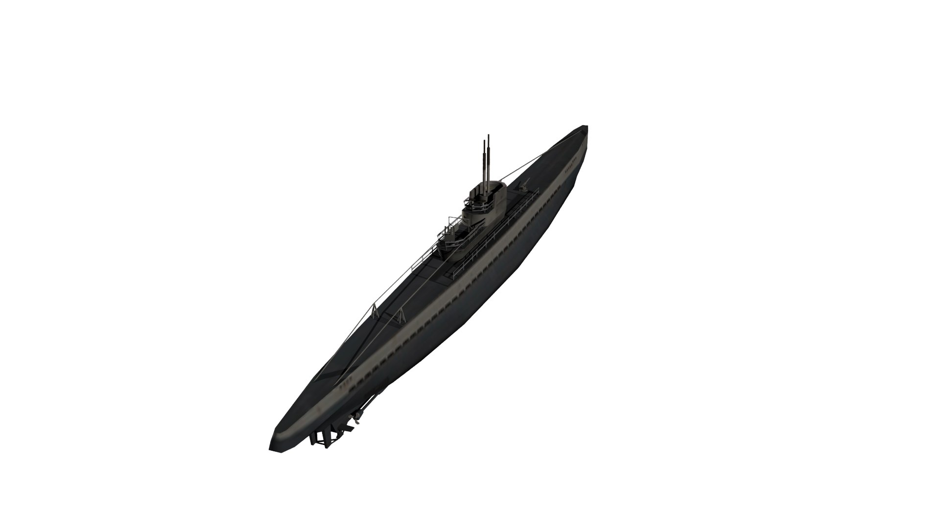 3d Model German U-boat Ix