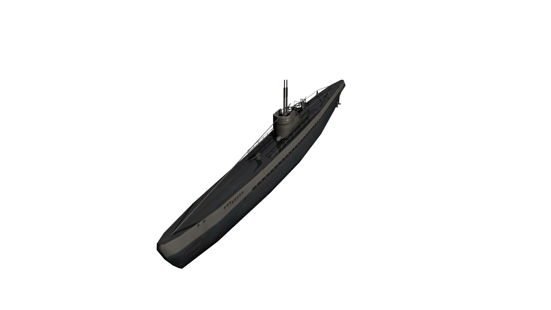 3d Model German U-boat Ix