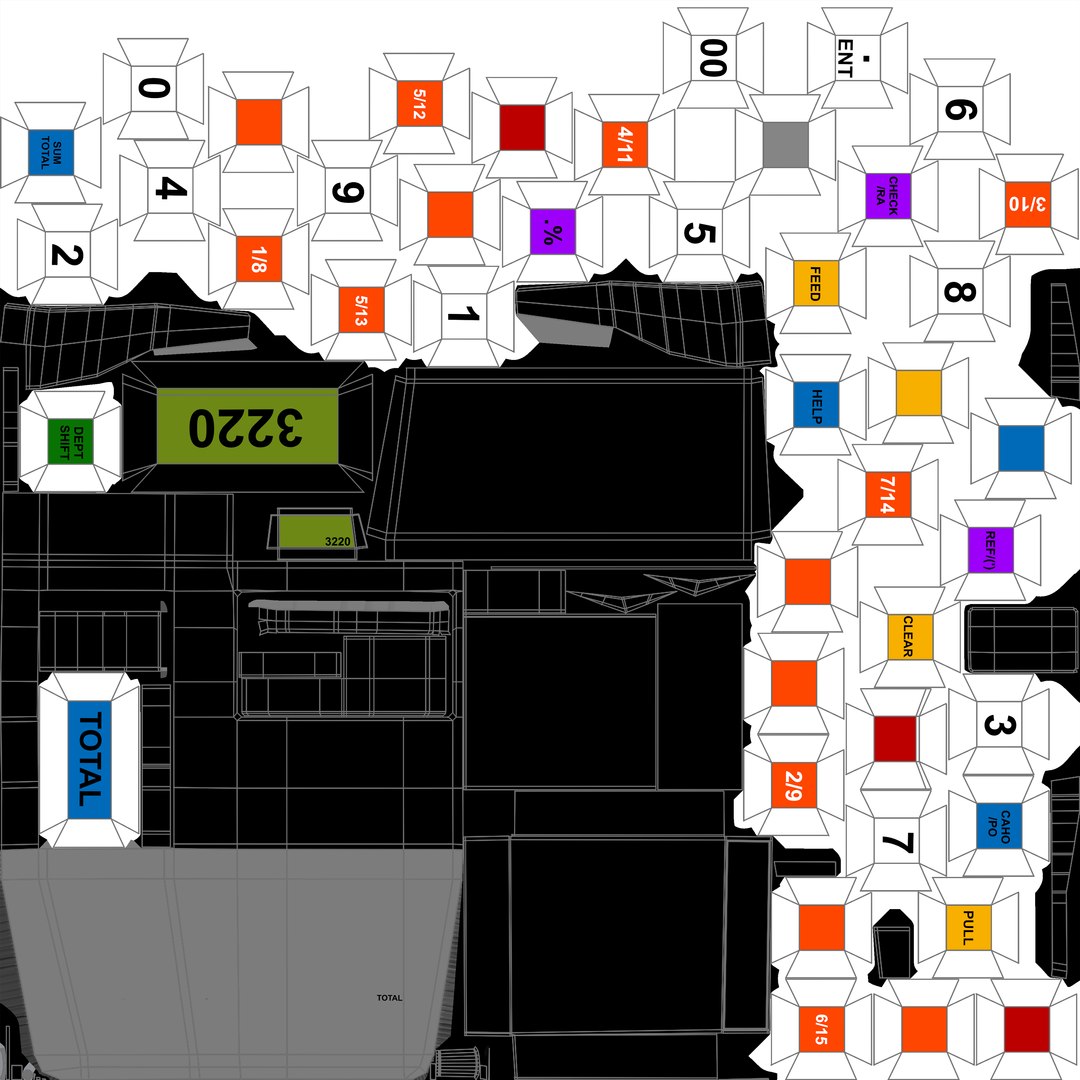 Cash Register 3D Model - TurboSquid 2410531