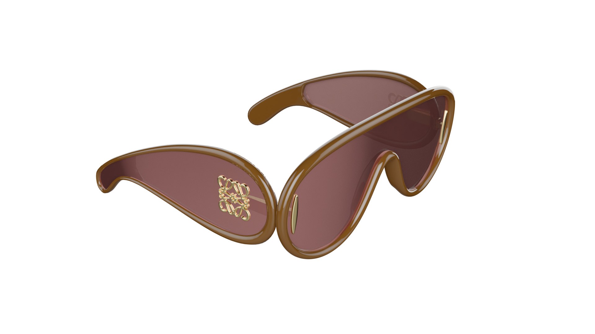 LOEWE Wave Mask Sunglasses Khaki Green Model - TurboSquid 2120758