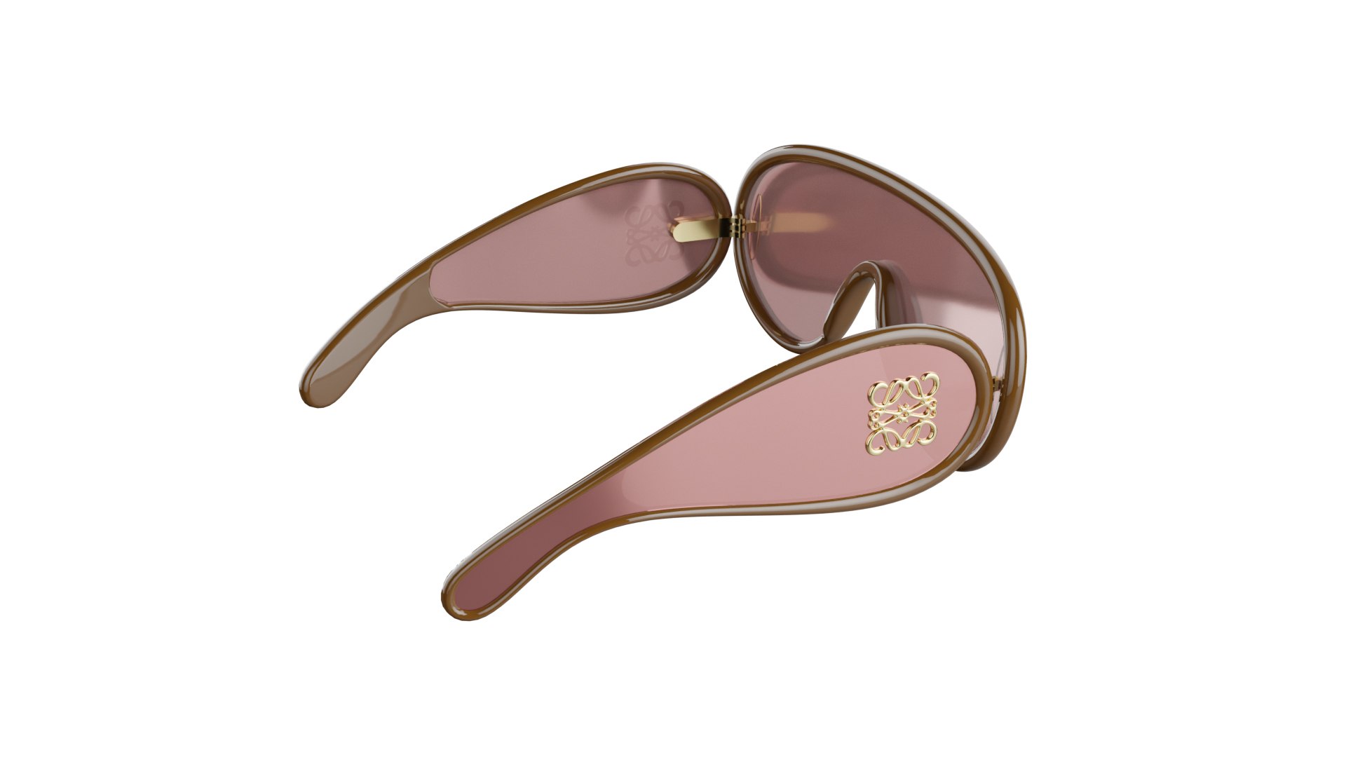 LOEWE Wave Mask Sunglasses Khaki Green Model - TurboSquid 2120758