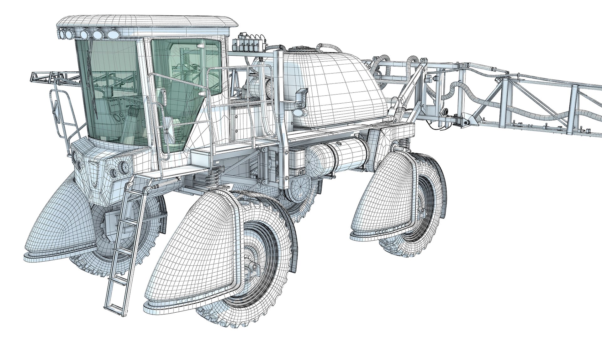 3D Farm Sprayer Model - TurboSquid 1528348