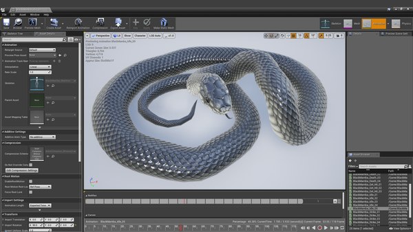3D model black mamba animation - TurboSquid 1264247