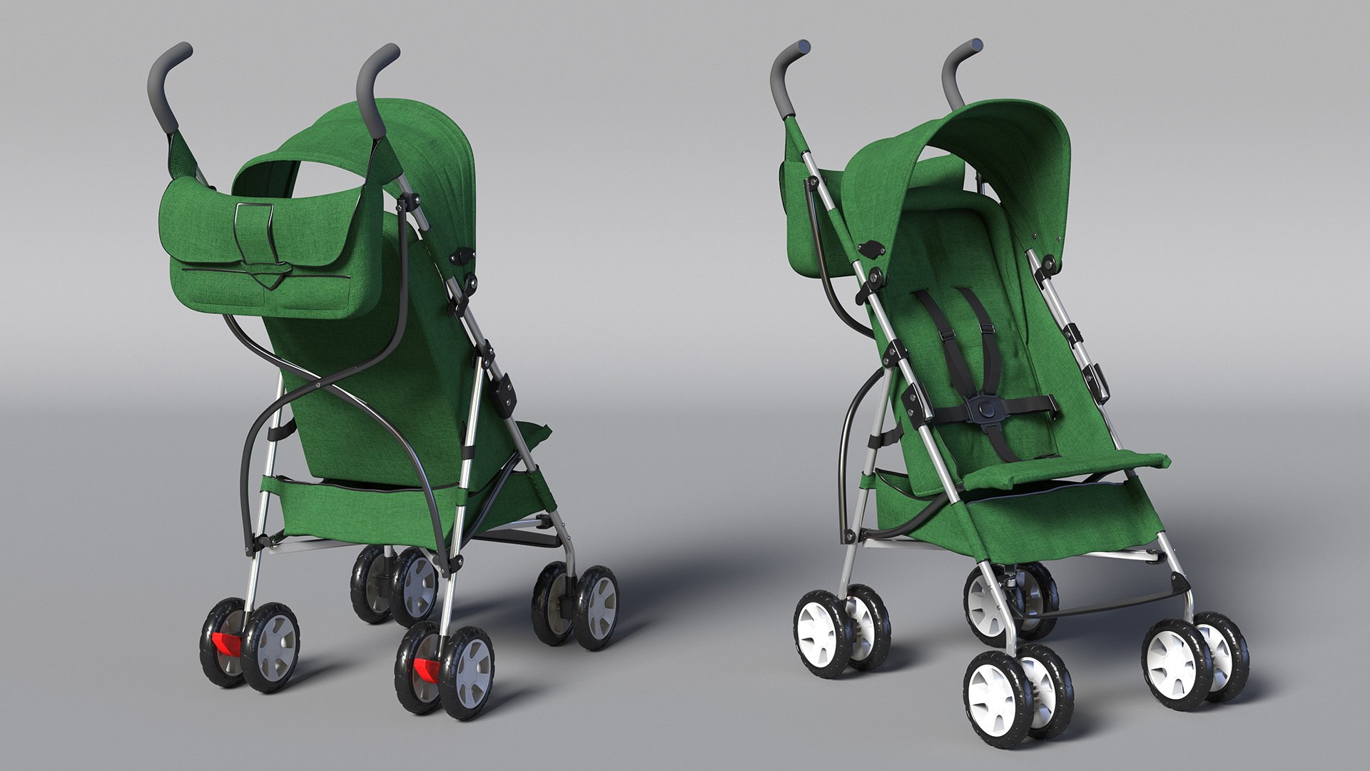 3D model Compact Baby Stroller With Bag - TurboSquid 2144502