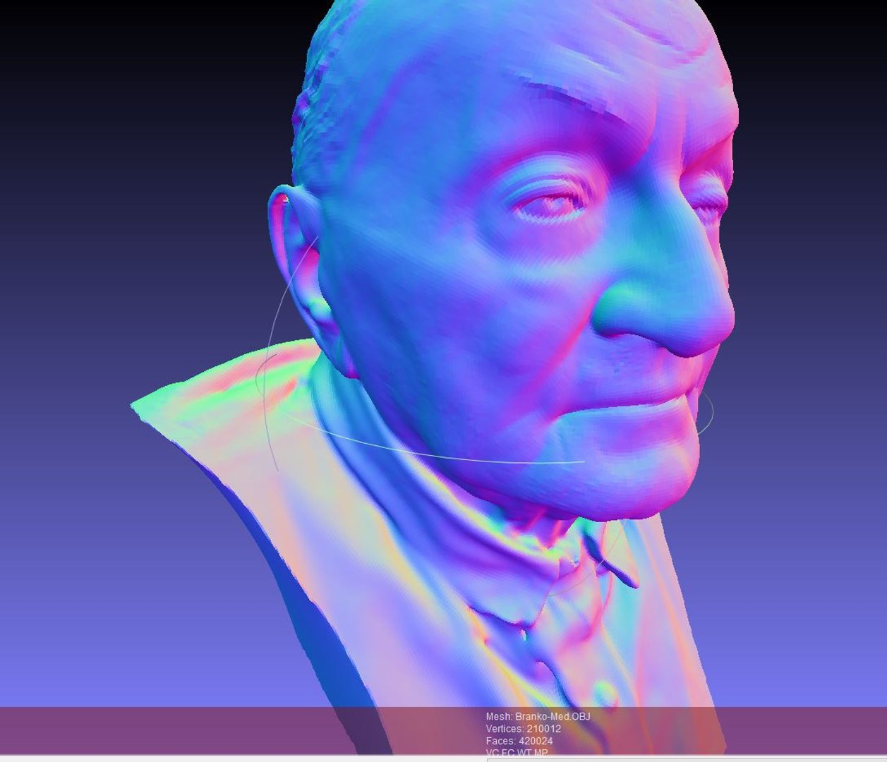 Head Bust 3d Obj