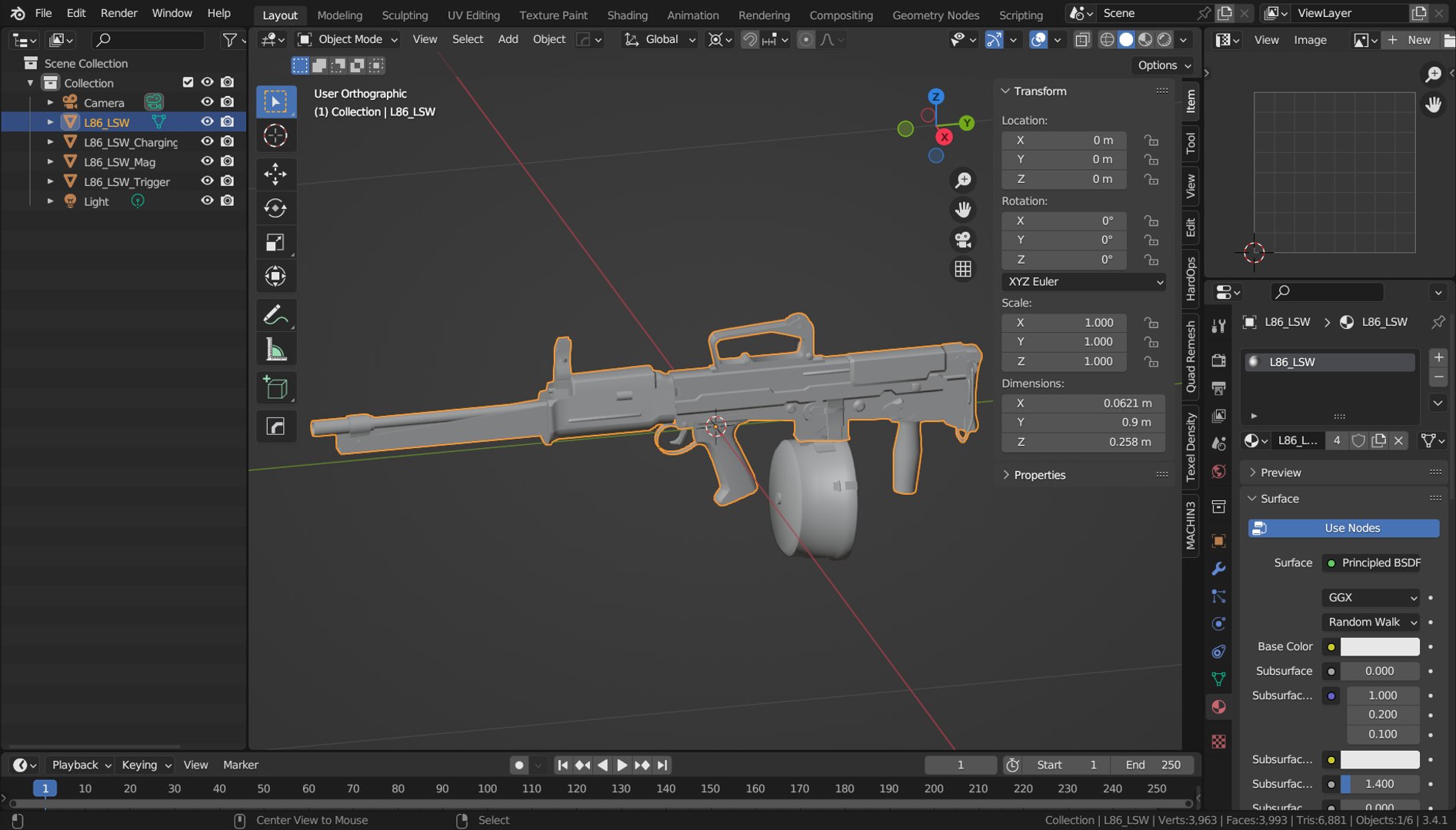 L86 LSW Rifle - Mobile Ready Low Poly 3D - TurboSquid 2283455