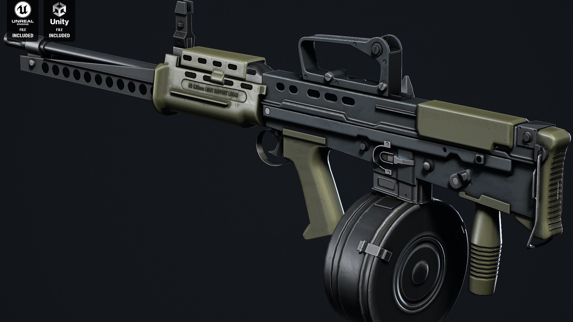 L86 LSW Rifle - Mobile Ready Low Poly 3D - TurboSquid 2283455