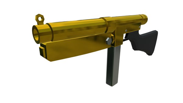 modèle 3D de Golden Elegance Un modèle 3D luxueux de la mitraillette ...