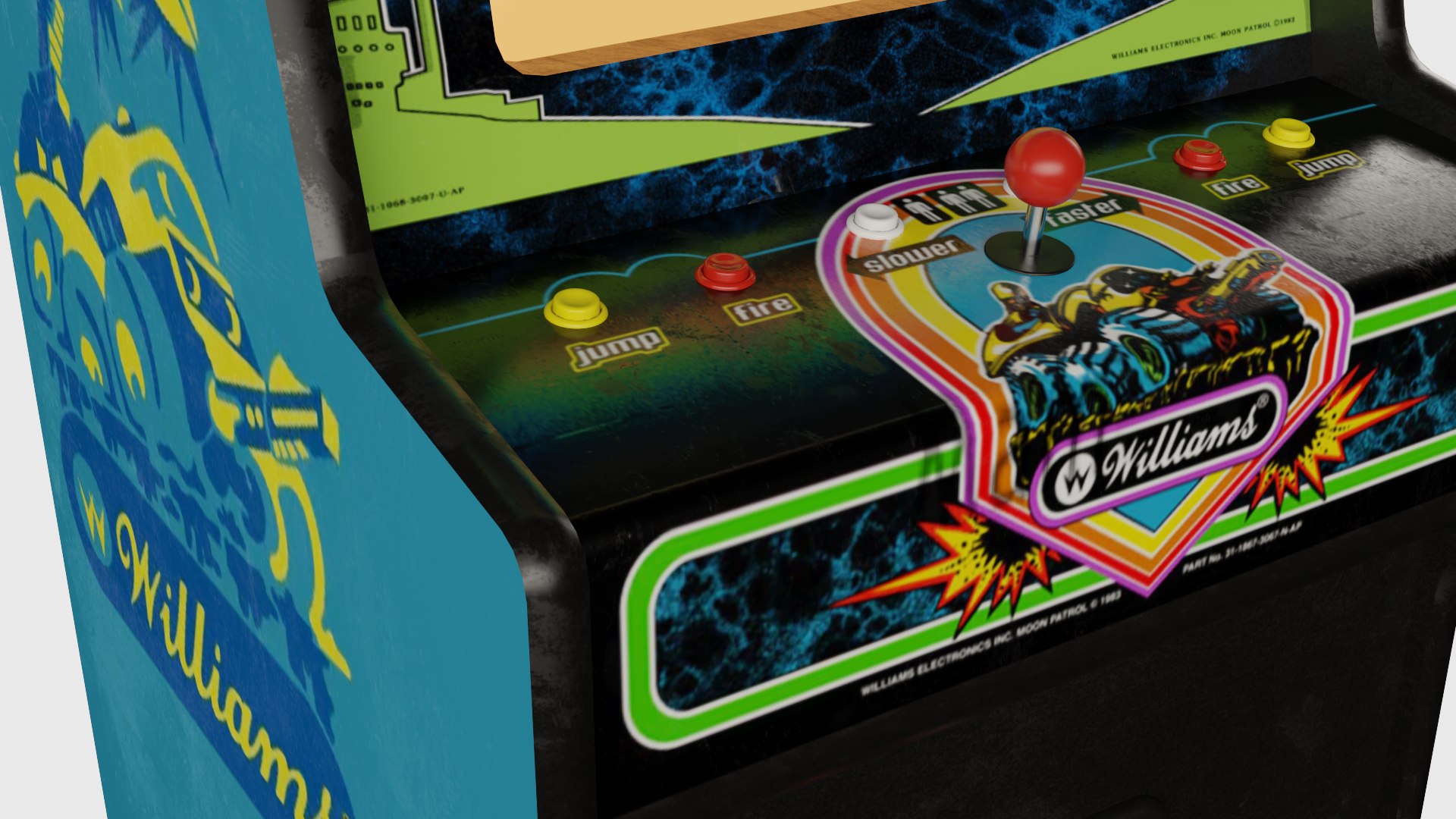 3D Model Moon Patrol Arcade Cabinet Retro - TurboSquid 2427118