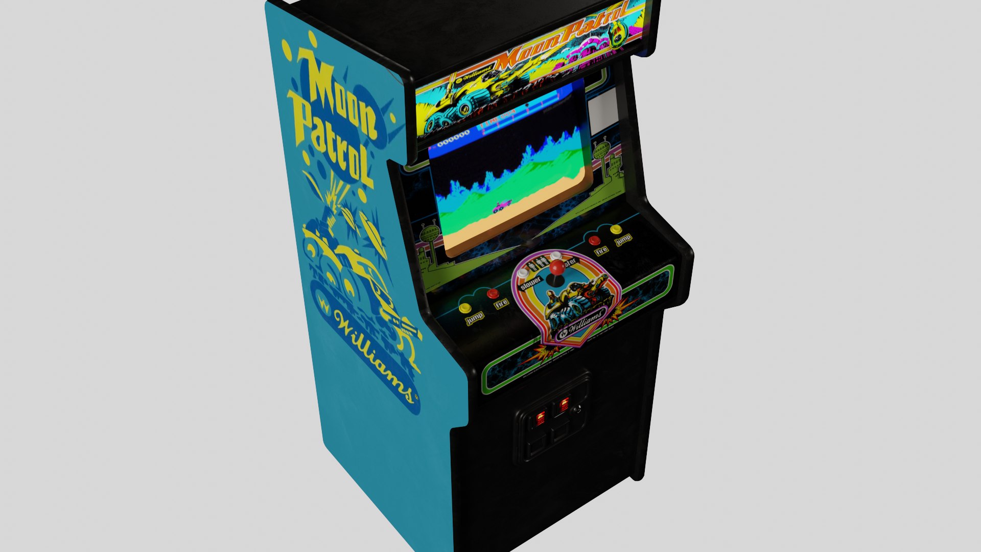 3D Model Moon Patrol Arcade Cabinet Retro - TurboSquid 2427118