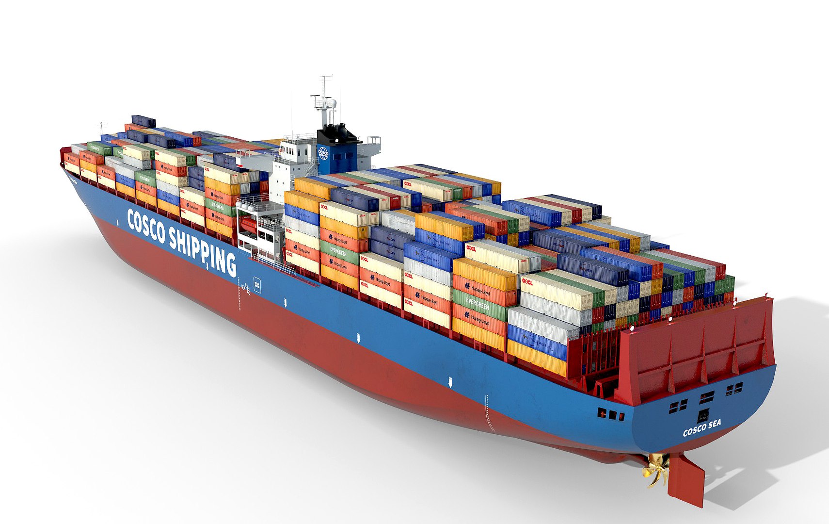 3D Cargo Container Ship 300m - TurboSquid 2281986