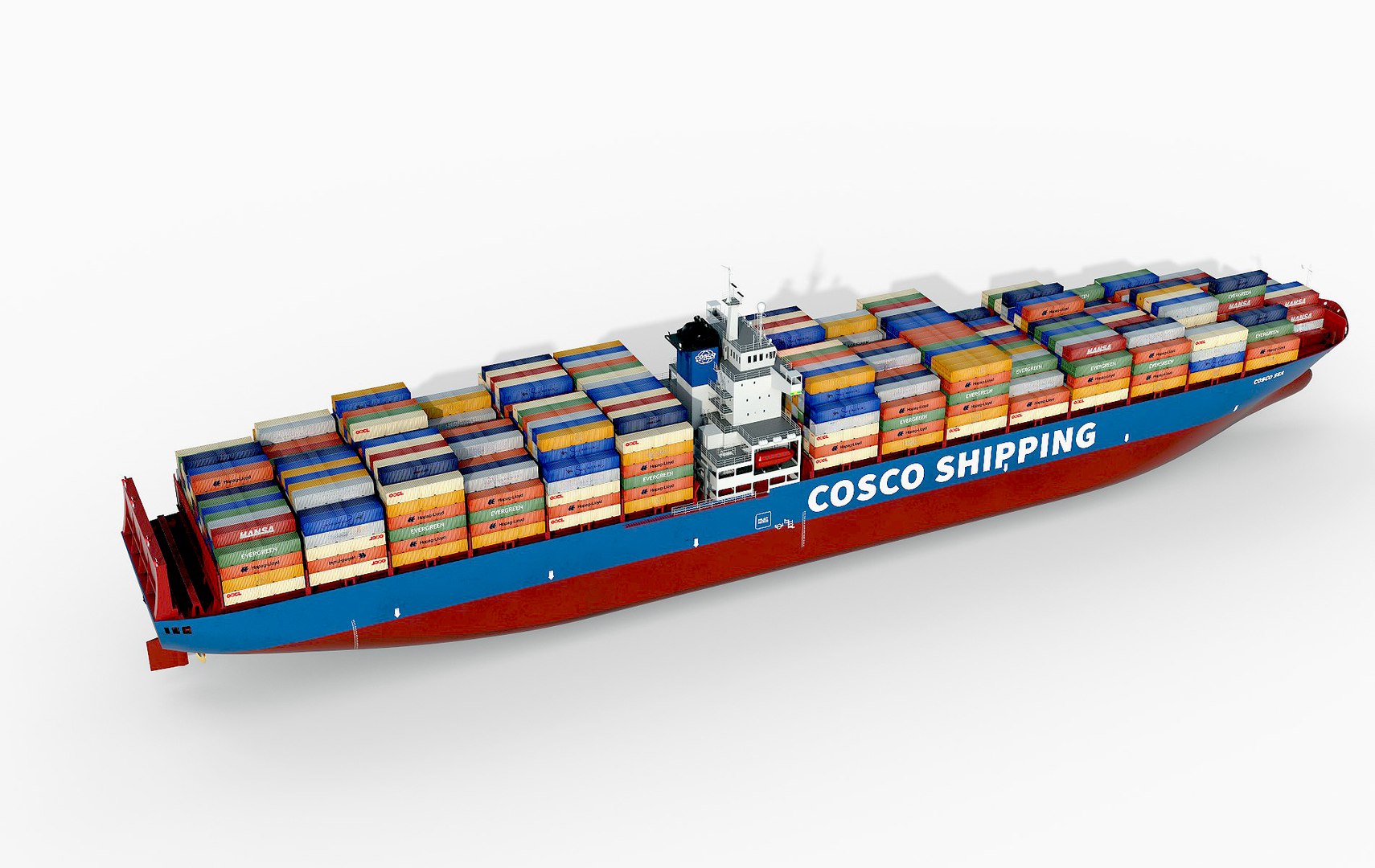 3D Cargo Container Ship 300m - TurboSquid 2281986