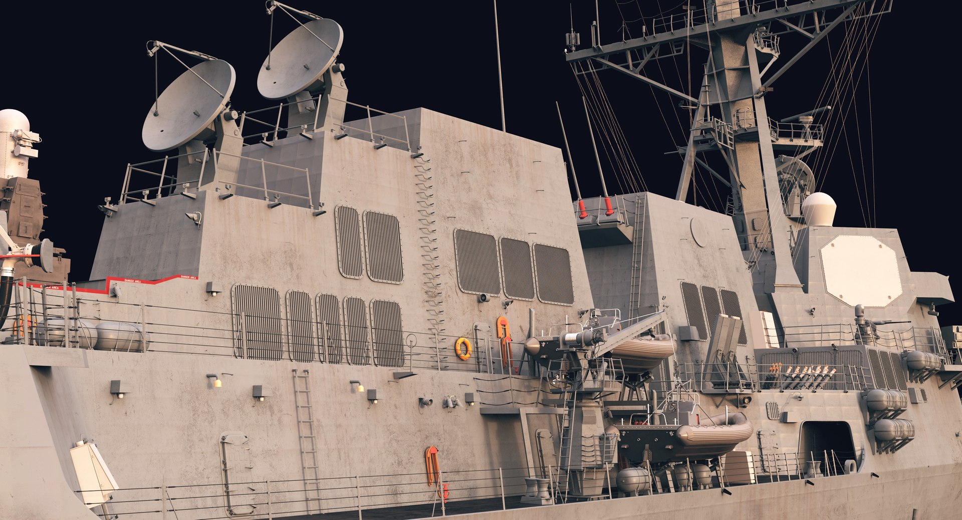 uss spruance 3d max