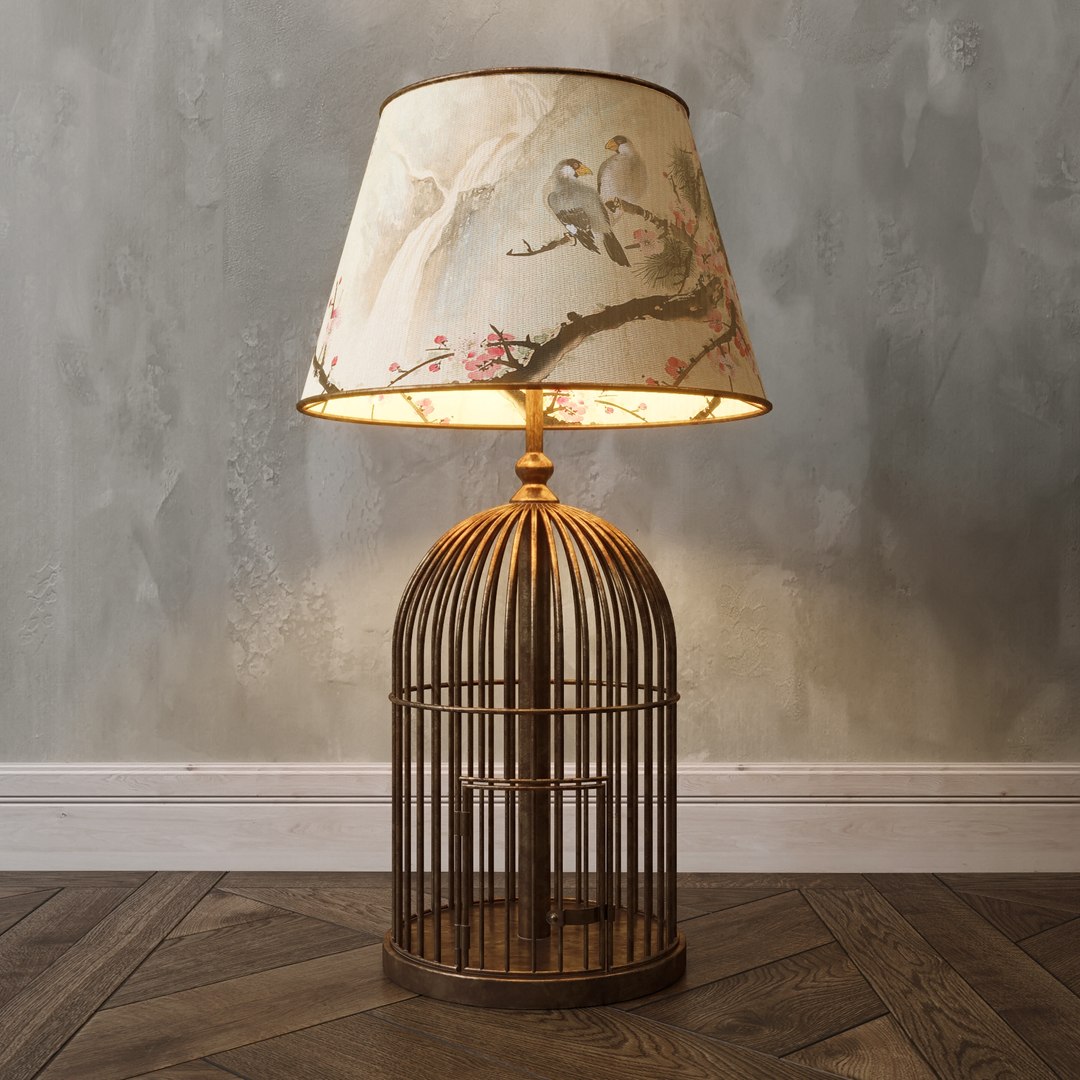 3D Model Bird Cage Lamp - TurboSquid 1285247