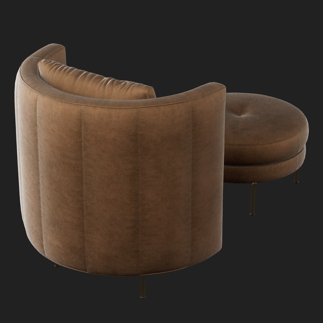 3D Minotti Torri Armchair And Pouf Model - TurboSquid 1815140