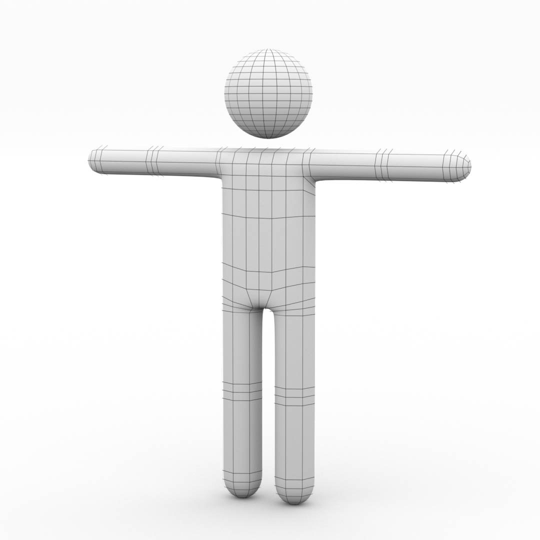 Rigged Stickman Human Simple Model - TurboSquid 1577586