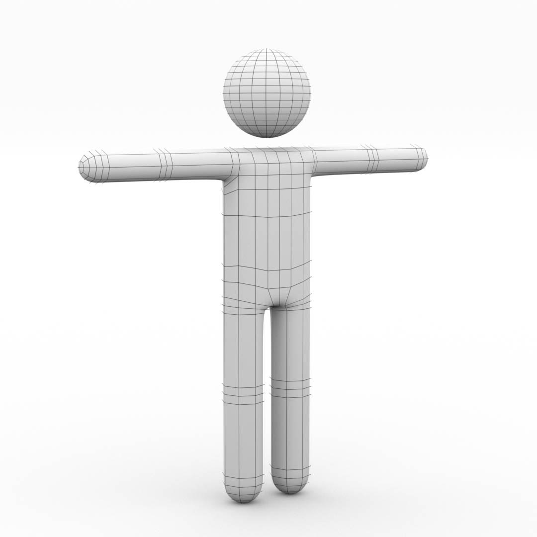 Rigged Stickman Human Simple Model - TurboSquid 1577586