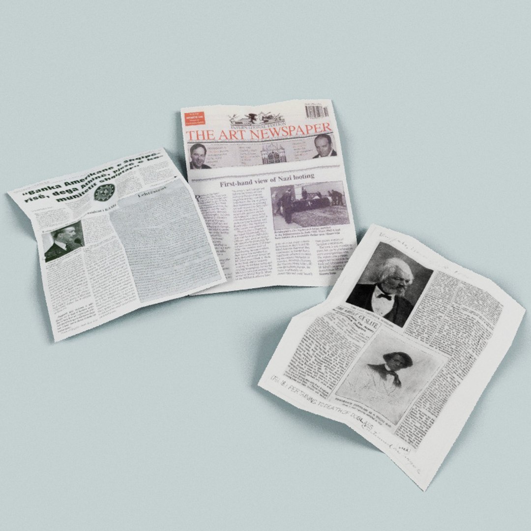 Newspapers Modelled 3d Model