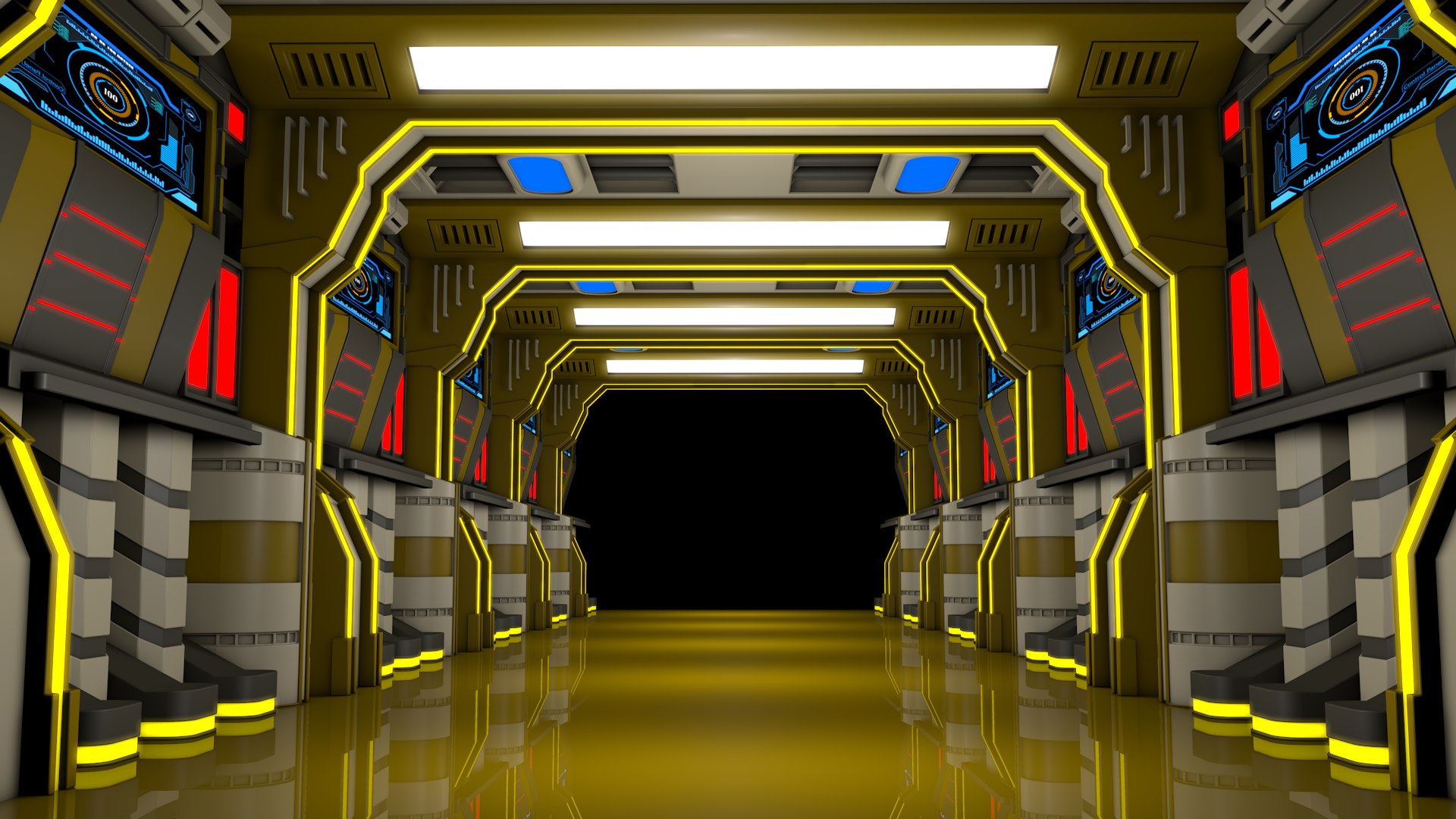 Sci Fi Corridor Model - TurboSquid 2077204