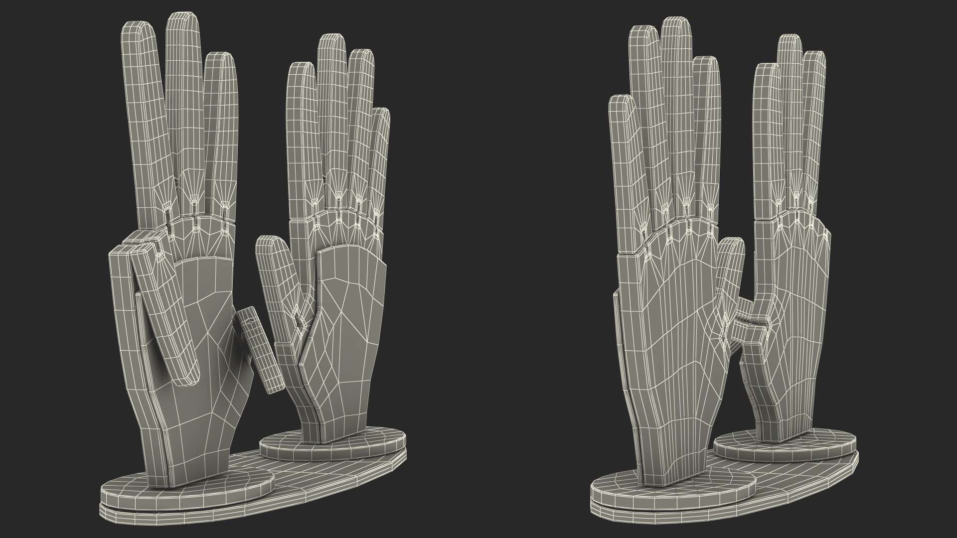 Counting Hands Three Fingers Up 3D - TurboSquid 1818367